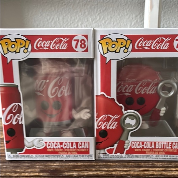 Funko | Other | Funko Cocacola Can And Bottle Cap Figures Red White ...